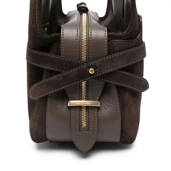 ANYA HINDMARCH Calf Leather And Suede Tote Bag - Brown
