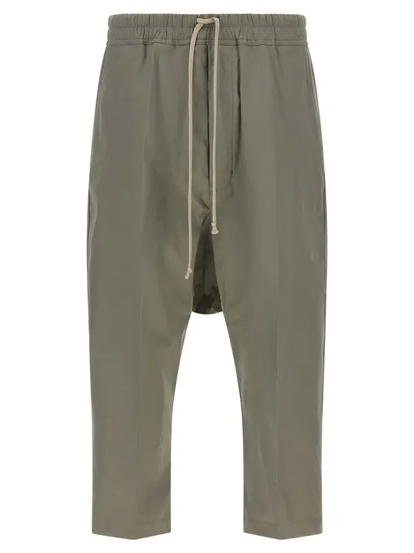 Rick Owens Drawstring Cropped' Pants - Gray
