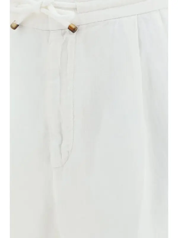 Brunello Cucinelli Linen Pants - White