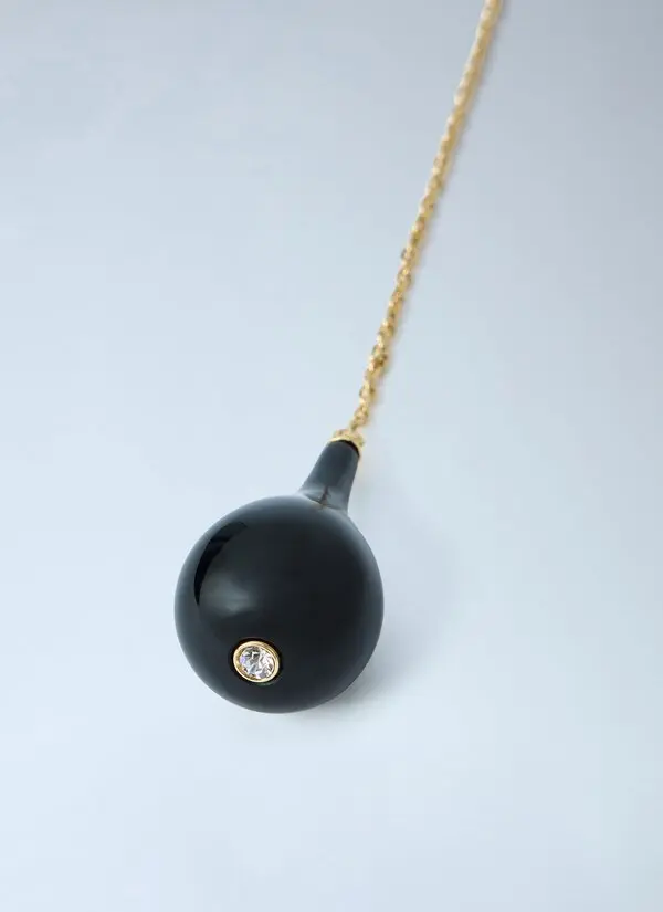 TOTEME Medium Onyx Drop Necklace
