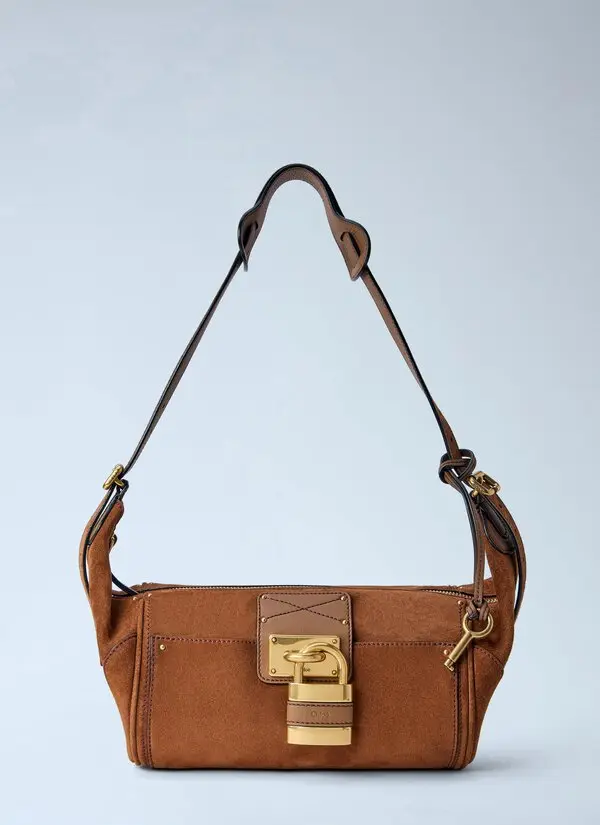 Chloé Paddington Suede Crossbody Bag - Brown