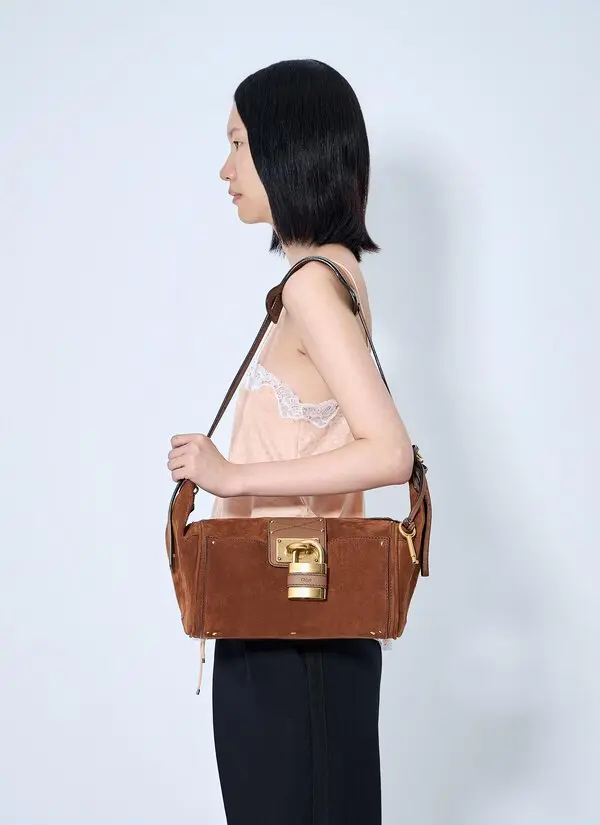 Chloé Paddington Suede Crossbody Bag - Brown