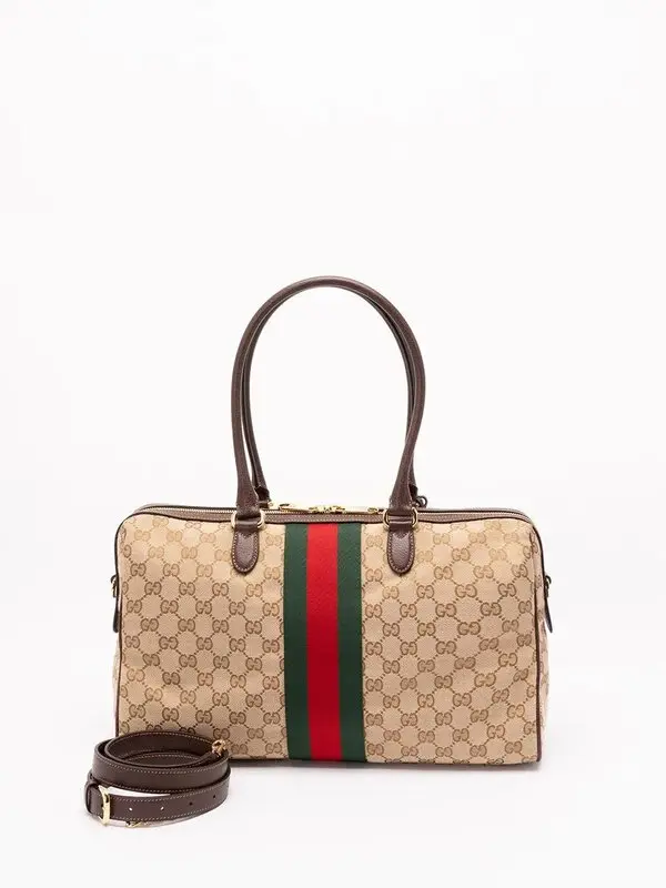 Gucci Horsebit Web Boston Bag - Multicolor