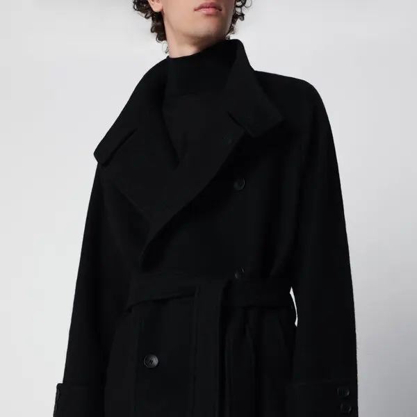 Tagliatore Double-breasted Wool-blend Coat With Belt