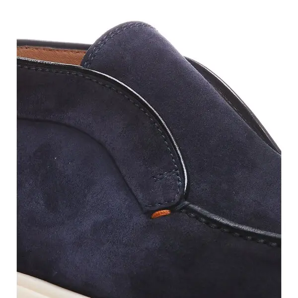 Santoni Suede Desert Booties - Blue