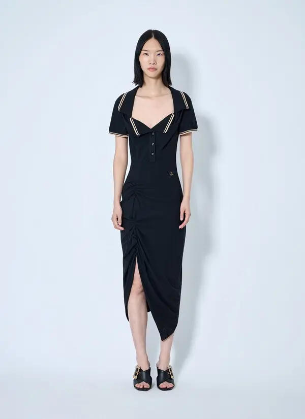 VIVIENNE WESTWOOD Long Monday Pulling Midi Dress - Black