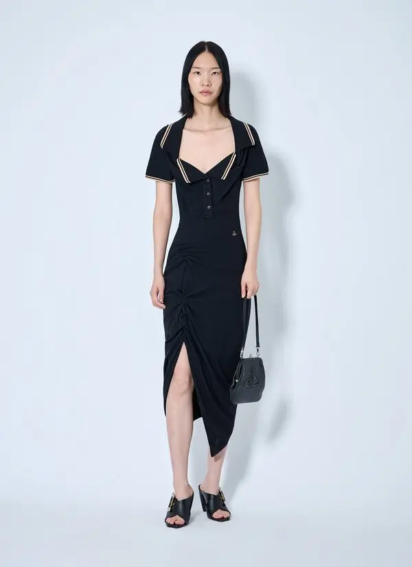 VIVIENNE WESTWOOD Long Monday Pulling Midi Dress - Black