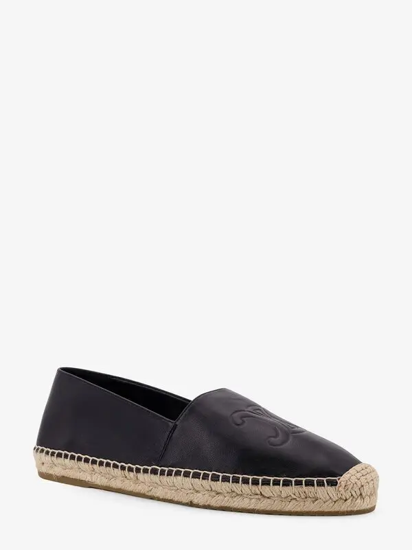 Celine Leather Espadrilles With Triomphe Detail - Multicolor