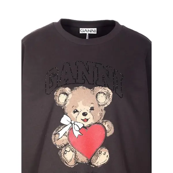 GANNI Bear Sweatshirt - Black
