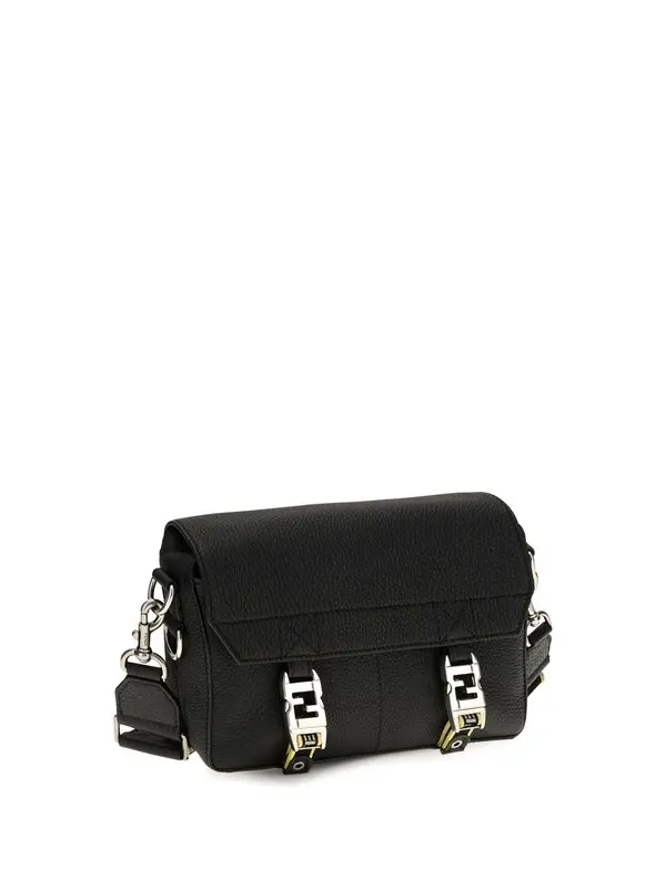 Fendi Flow Romano Leather Crossbody Bag