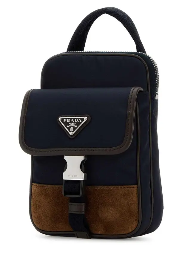 Prada Nylon And Suede Phone Case - Multicolor