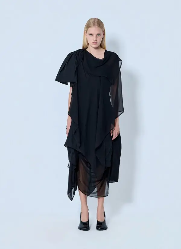 Yohji Yamamoto Asymmetric Layered Dress