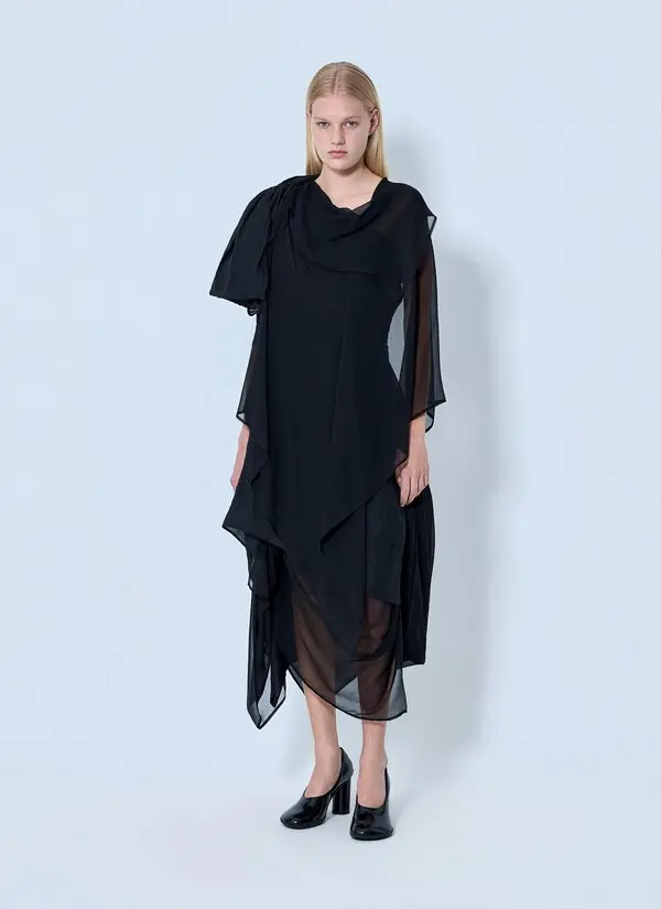 Yohji Yamamoto Asymmetric Layered Dress