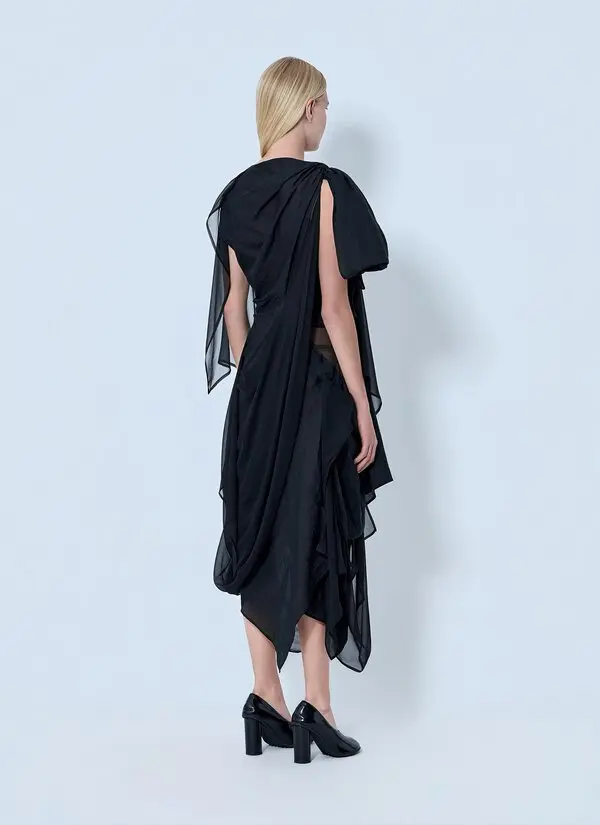 Yohji Yamamoto Asymmetric Layered Dress