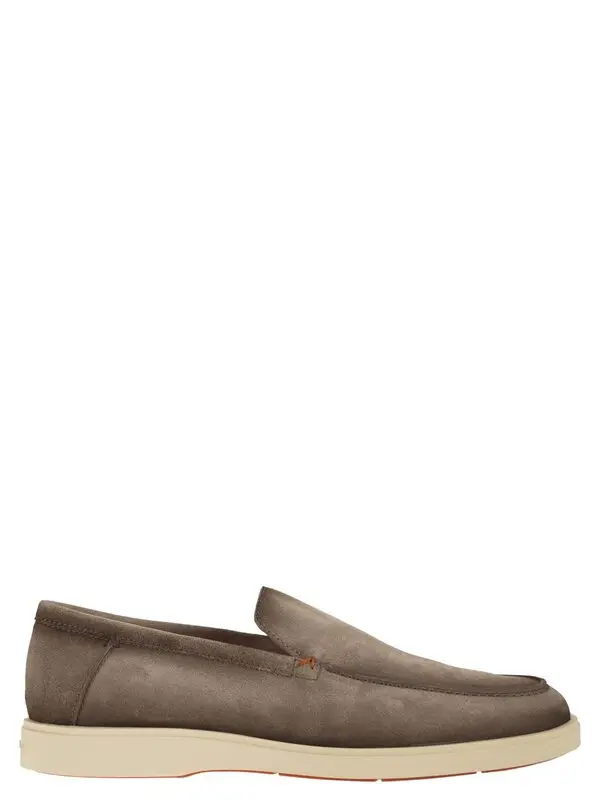 Santoni Suede Moccasin Loafers