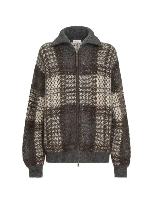 Brunello Cucinelli Zip Up Merino Cardigan - Multicolor
