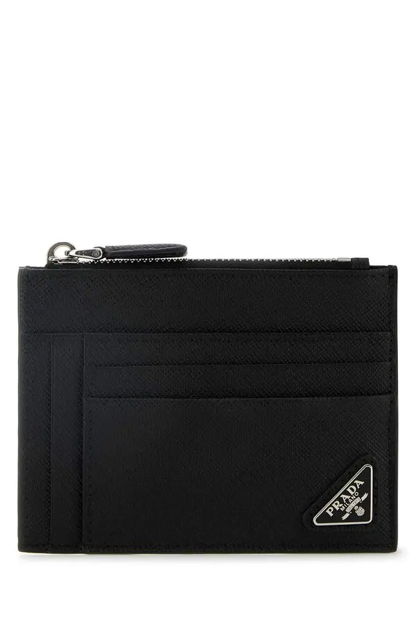 Prada Leather Card Holder - Black