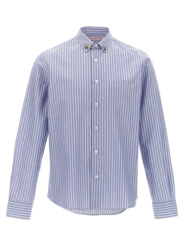 Valentino Garavani Striped Shirt - Blue
