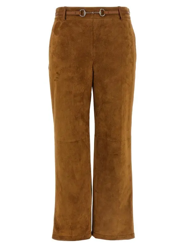 Gucci Suede Pants - Brown