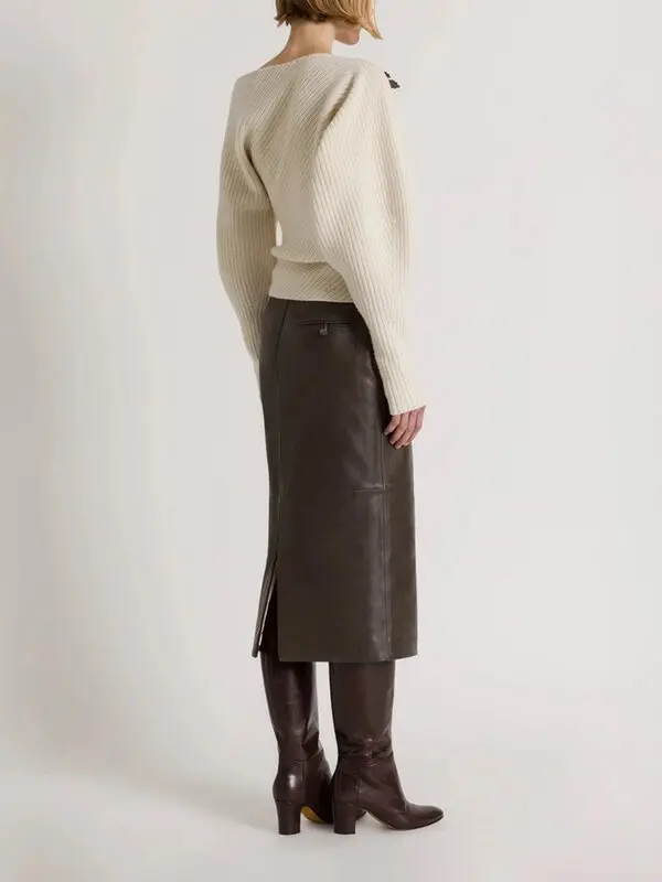 Alberta Ferretti Leather Skirt