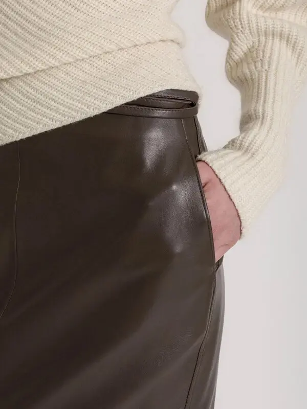 Alberta Ferretti Leather Skirt