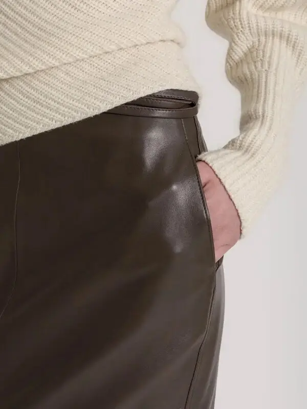 Alberta Ferretti Leather Skirt - Multicolor
