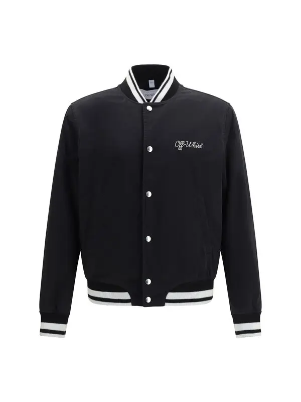 Off-White Script Cotgab Souvenir Varsity Jacket
