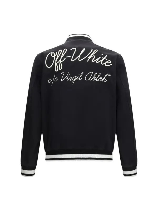 Off-White Script Cotgab Souvenir Varsity Jacket