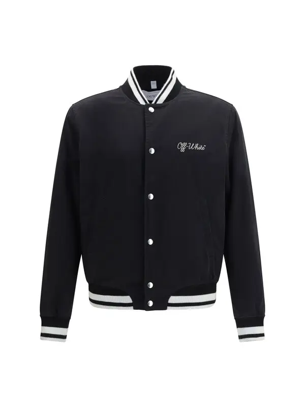 Off-White Script Cotgab Souvenir Varsity Jacket