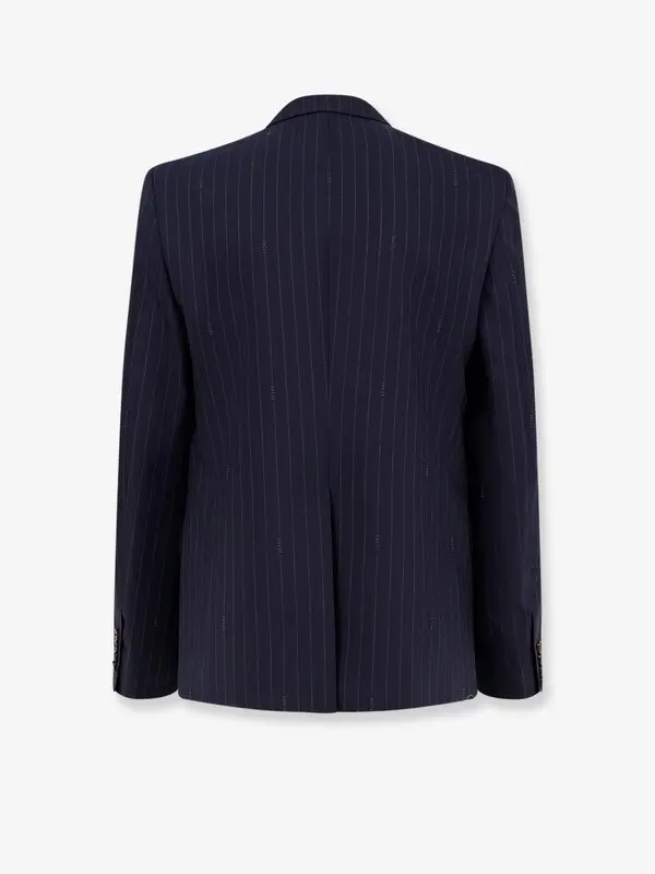 Gucci Pinstripe Wool Single-breasted Blazer - Multicolor