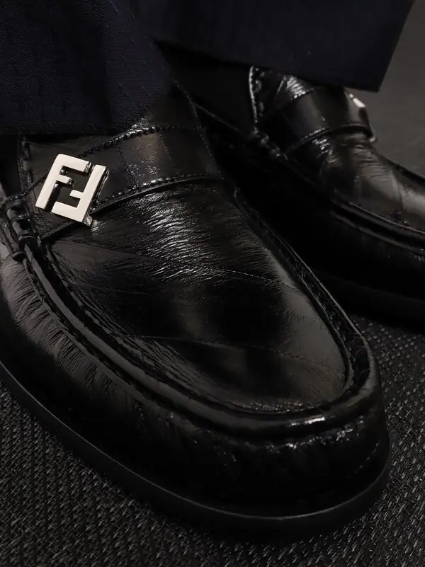 Fendi Missina Leather Loafers