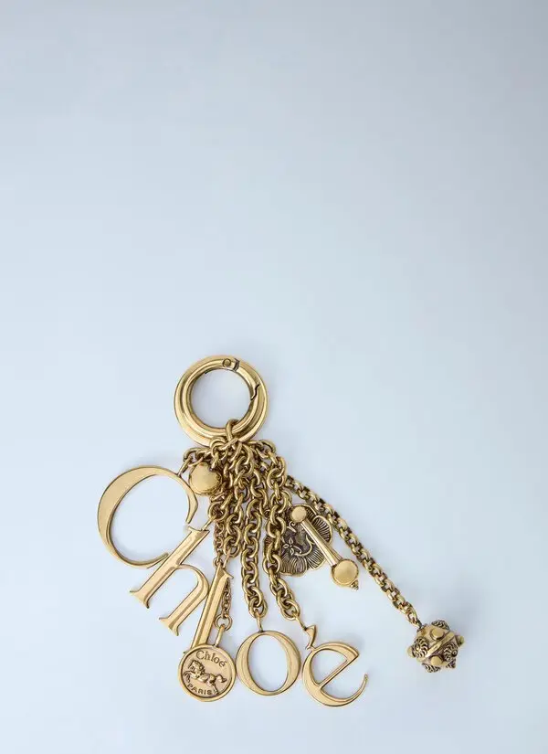 Chloé Symbols Keychain - Gold