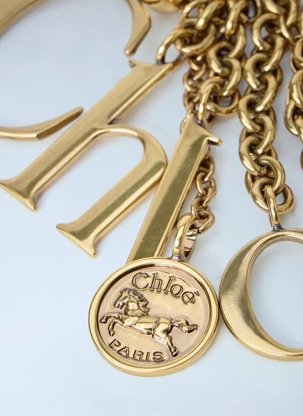 Chloé Symbols Keychain - Gold