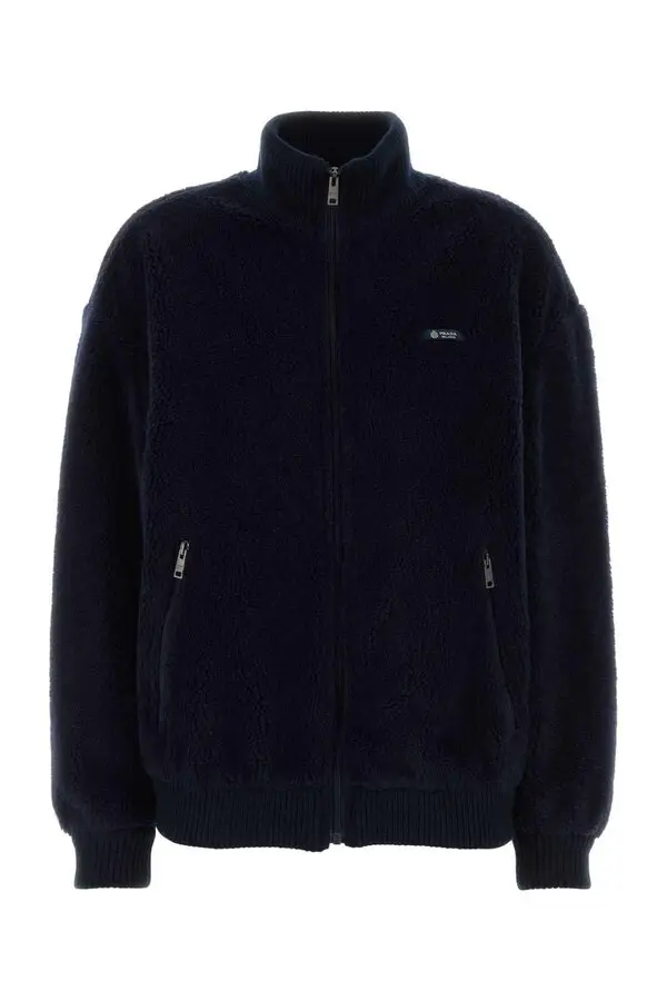 Prada Dark Pile Bomber Jacket