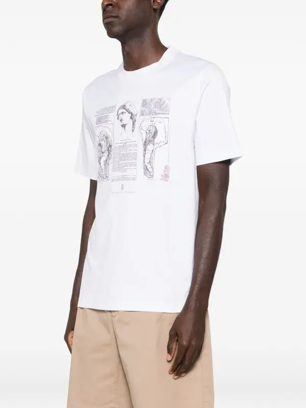 Brunello Cucinelli Printed Cotton T-shirt