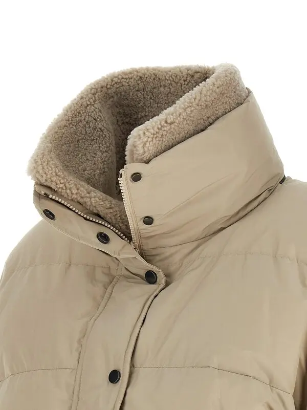Brunello Cucinelli Cropped Down Jacket - Cream