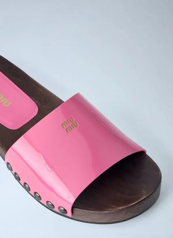 Miu Miu Studded Slide Sandals