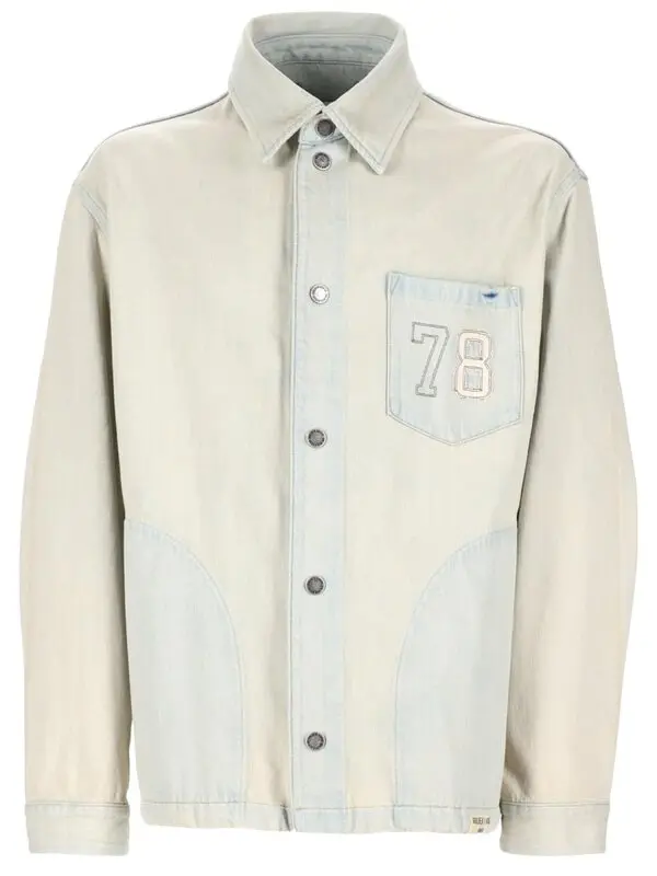 GOLDEN GOOSE Giacca In Denim Con Tasca Ricamata