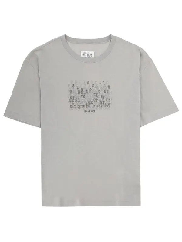 MAISON MARGIELA T-shirt Con Stampa - Gray