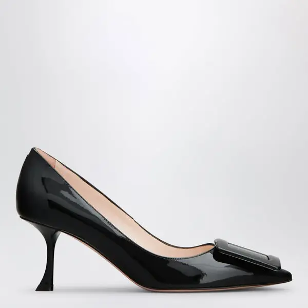 ROGER VIVIER Patent Leather Viv' In The City Pumps - Black