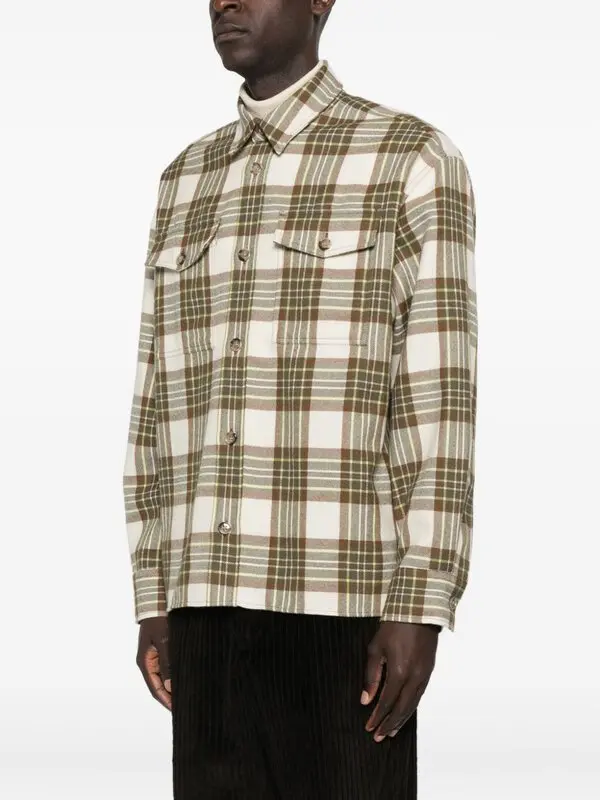 AMI Paris Wool Checked Overshirt