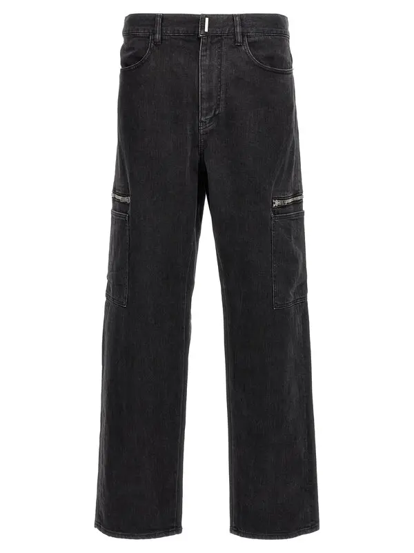 Givenchy Cargo Denim Jeans - Black