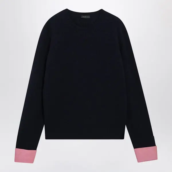 Prada Shetland Wool Crewneck Sweater - Blue