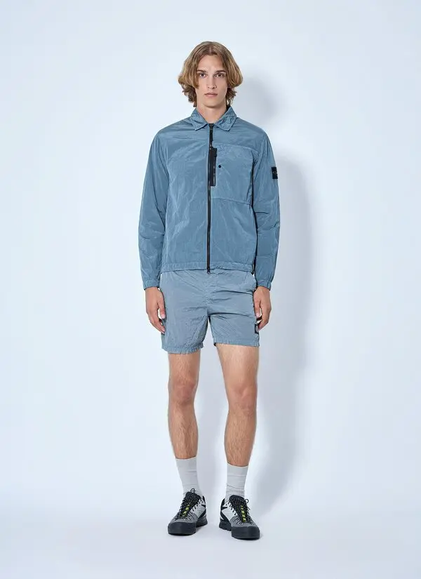 Stone Island Zip-up Jacket With Chest Pocket