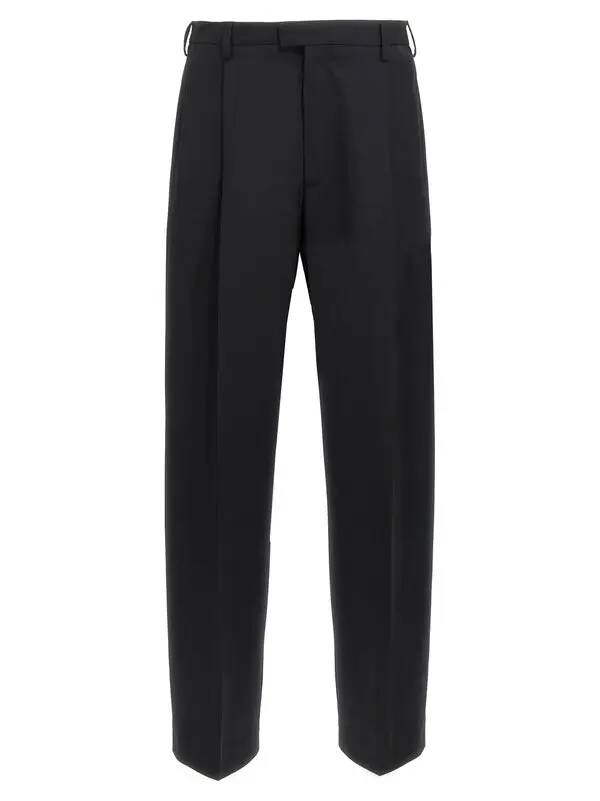 Marni Wool Blend Straight Leg Trousers - Black