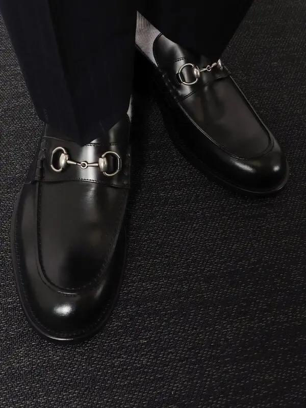 Gucci Leather Loafer With Horsebit Detail