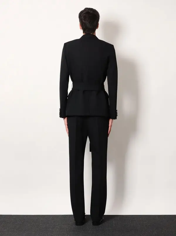 Valentino Garavani Virgin Wool Blazer With Belt - Multicolor