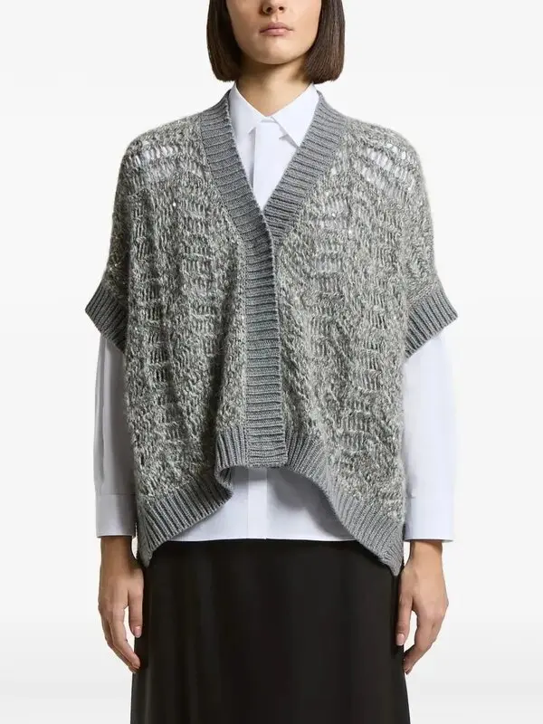 Peserico Alpaca V-neck Sweater - Multicolor