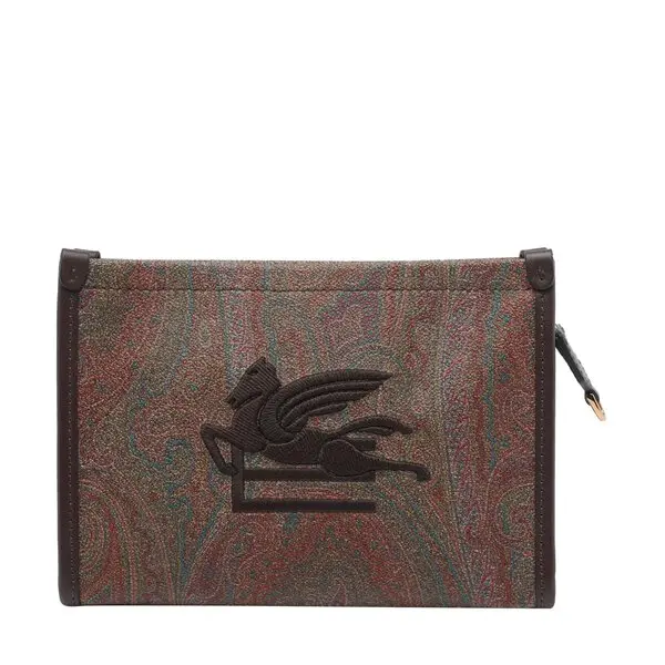 Etro Pegaso Arnica Pouch - Brown