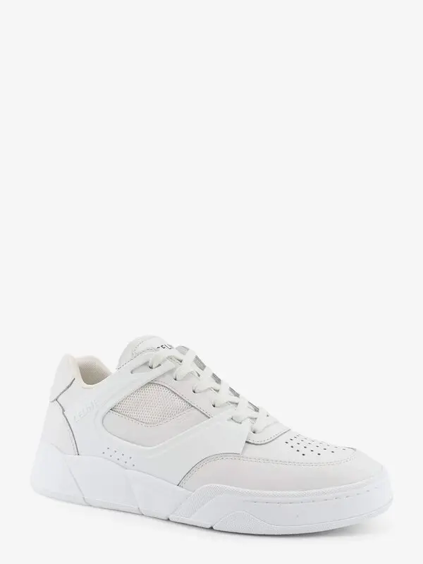Celine Ct-09 Leather Sneakers With Mesh Inserts